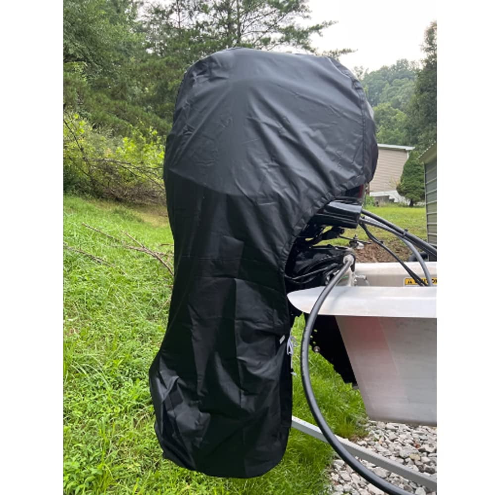 Luniquz Boat Motor Covers, Full Outboard Motor Cover with 420D Heavy ...