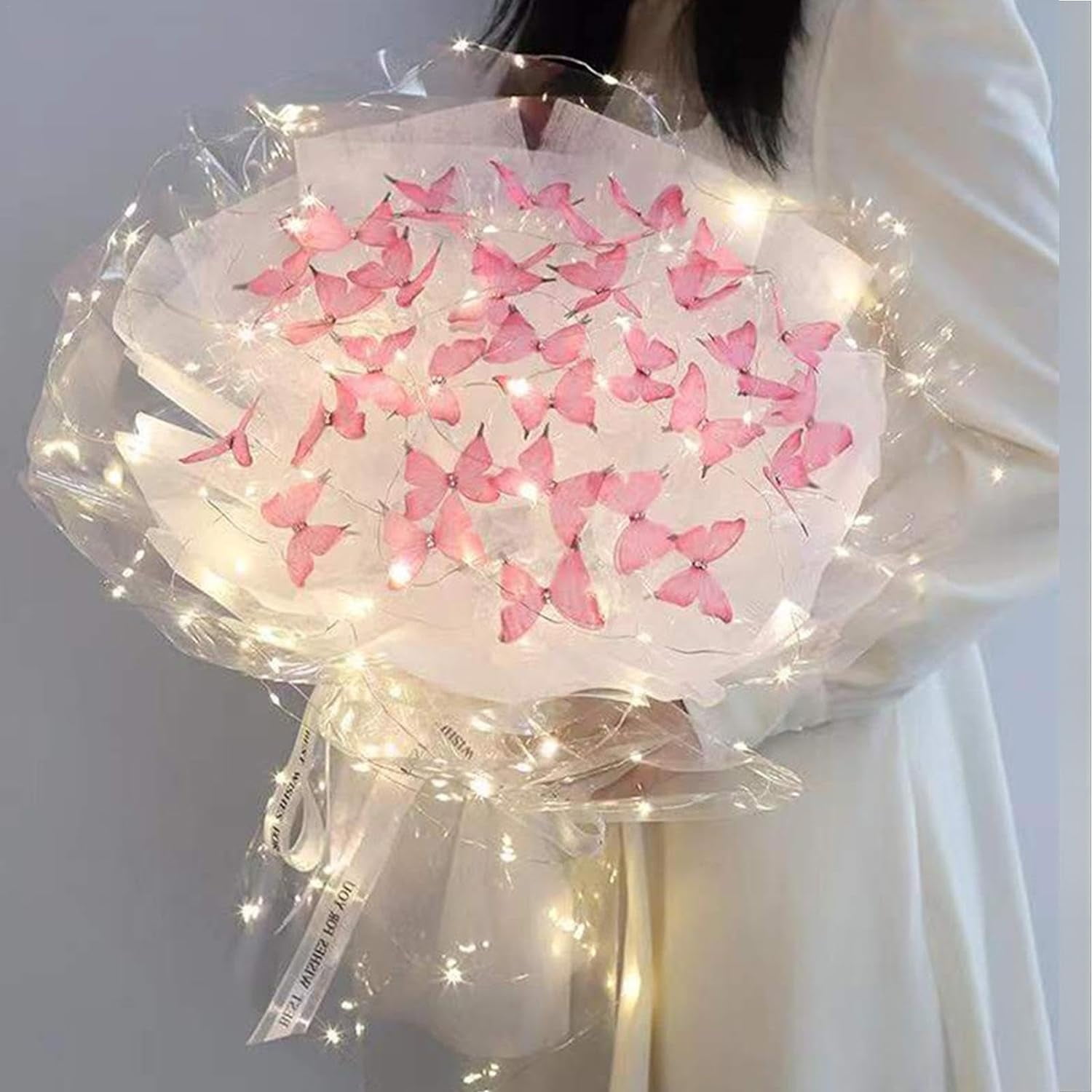 Luniquz DIY Artificial Flower Bouquet, Butterfly Bouquet Accessories ...