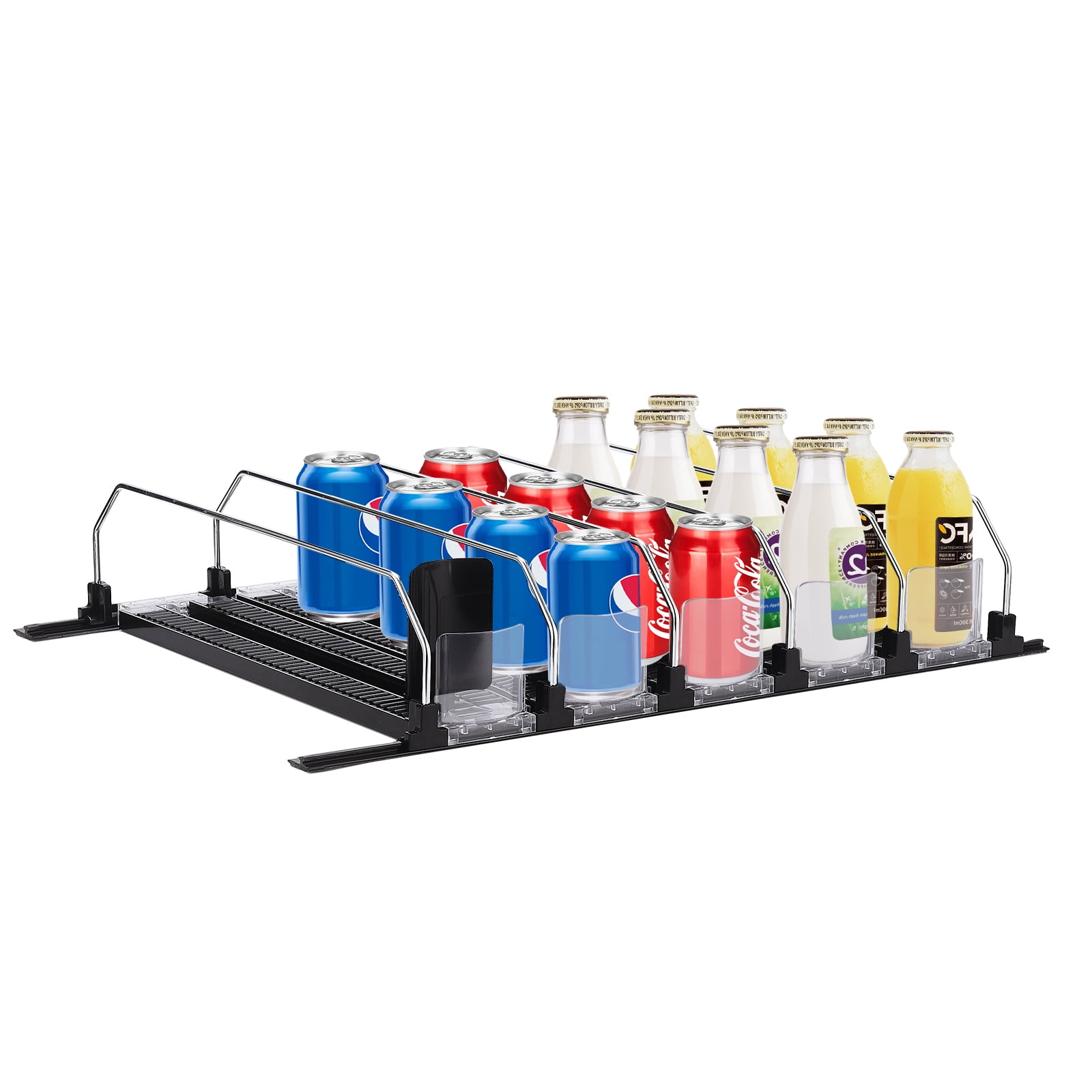 Luniquz Drink Organizer for Fridge | Refrigerator Bottle Can Organizer ...