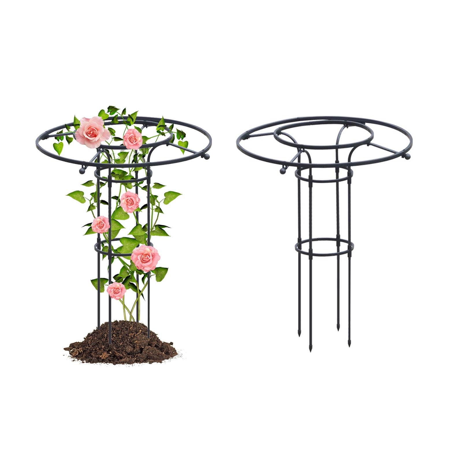 Luniquz Garden Plant Support Cages,Metal Garden Obelisk Outdoor Rose ...
