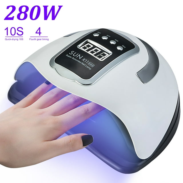Luniquz 280W UV LED Nail Lamp, Gel Dryer with Smart Sensor, LCD Display ...