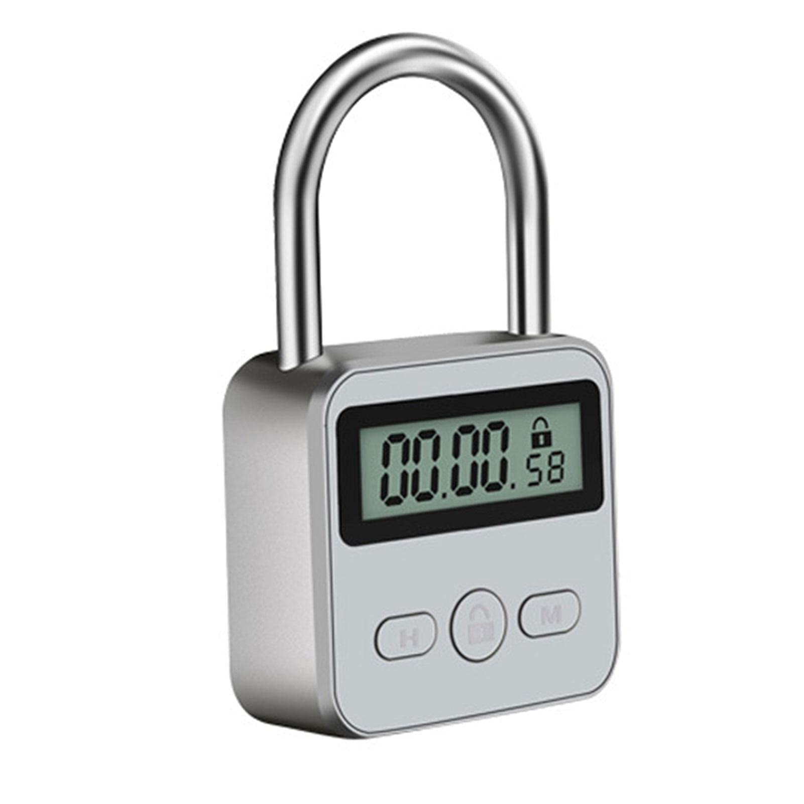 Luniquz Metal Timer Lock 99 Hours Max Timing Lock Usb Rechargeable Timer Padlock With Lcd