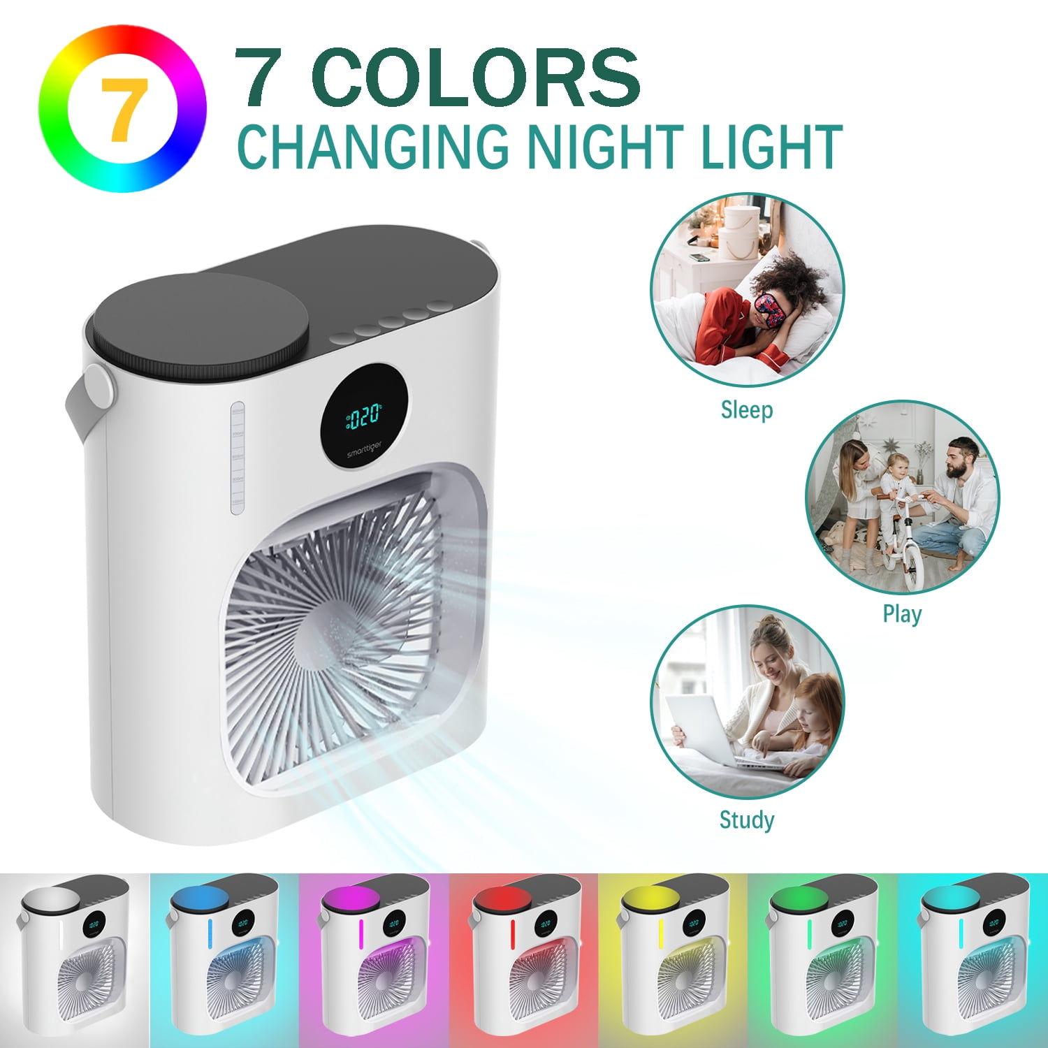 Luniquz Mini Portable Air Conditioner 3 In 1 Evaporative Air Cooler