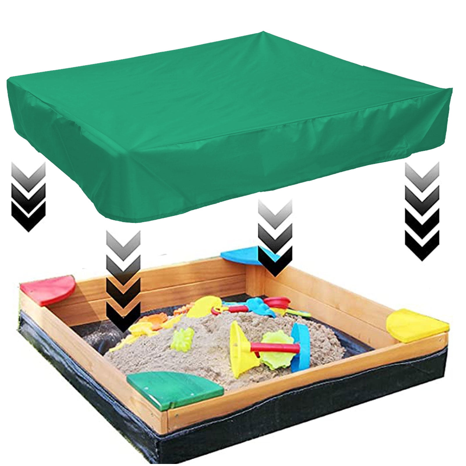 Luniquz Sandbox Cover, Square Protective Cover for Sand and Toys Away ...