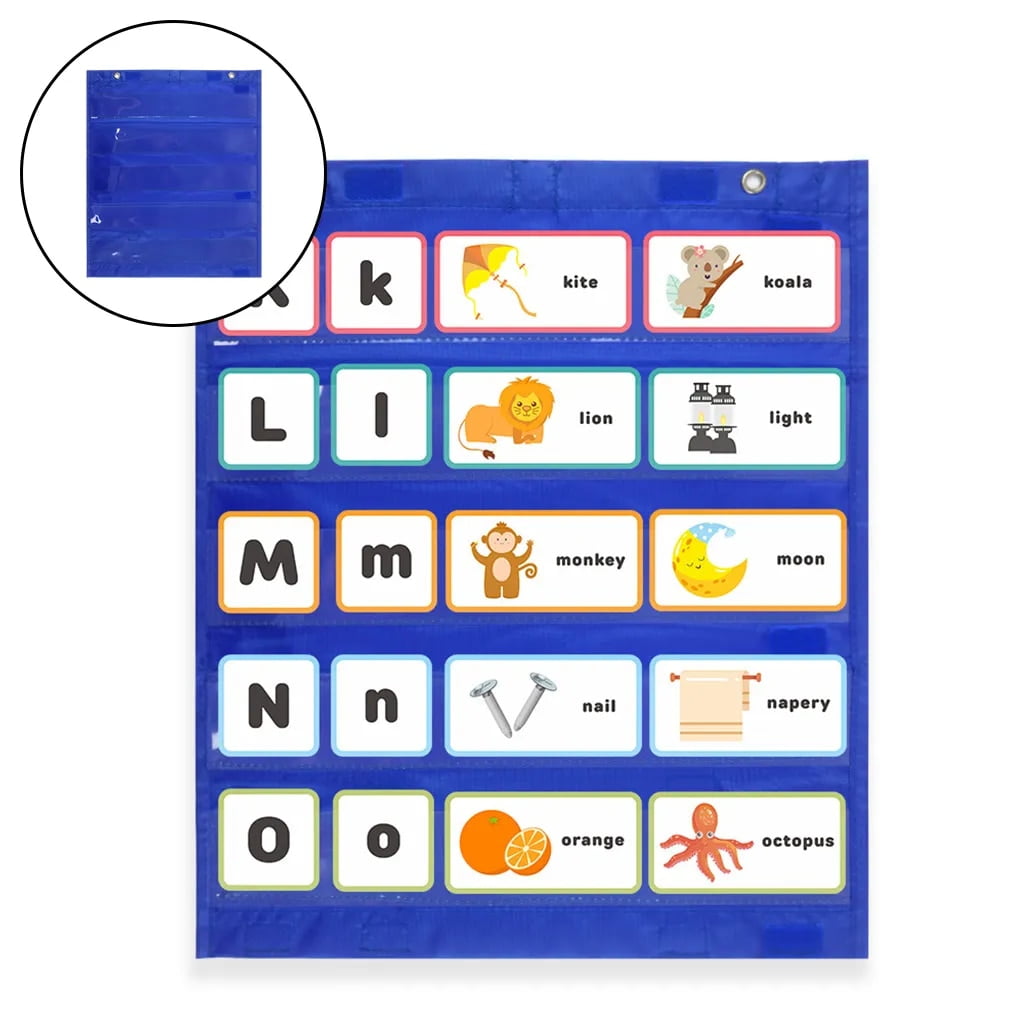 Luniquz Tabletop Pocket Chart, Self Standing Teaching Pocket Chart ...
