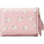 Cute Wallet Green Slim Wallet Tri-Fold Wallet PU Leather Purse Small ...
