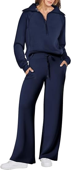 Luniro Women Sweatsuits 2 Piece Sets Jogging Sweatpants Set Lounge ...
