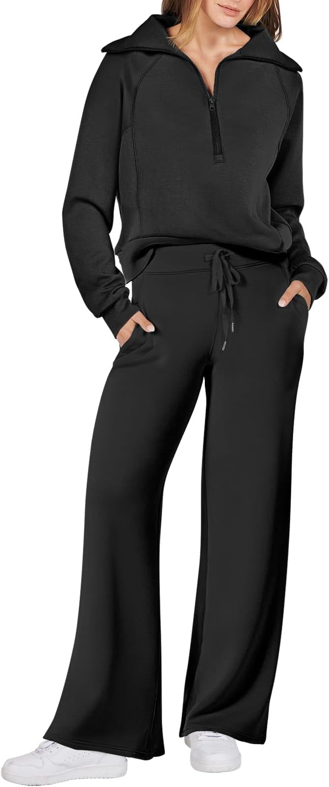 Luniro Women Sweatsuits 2 Piece Sets Jogging Sweatpants Set Lounge ...