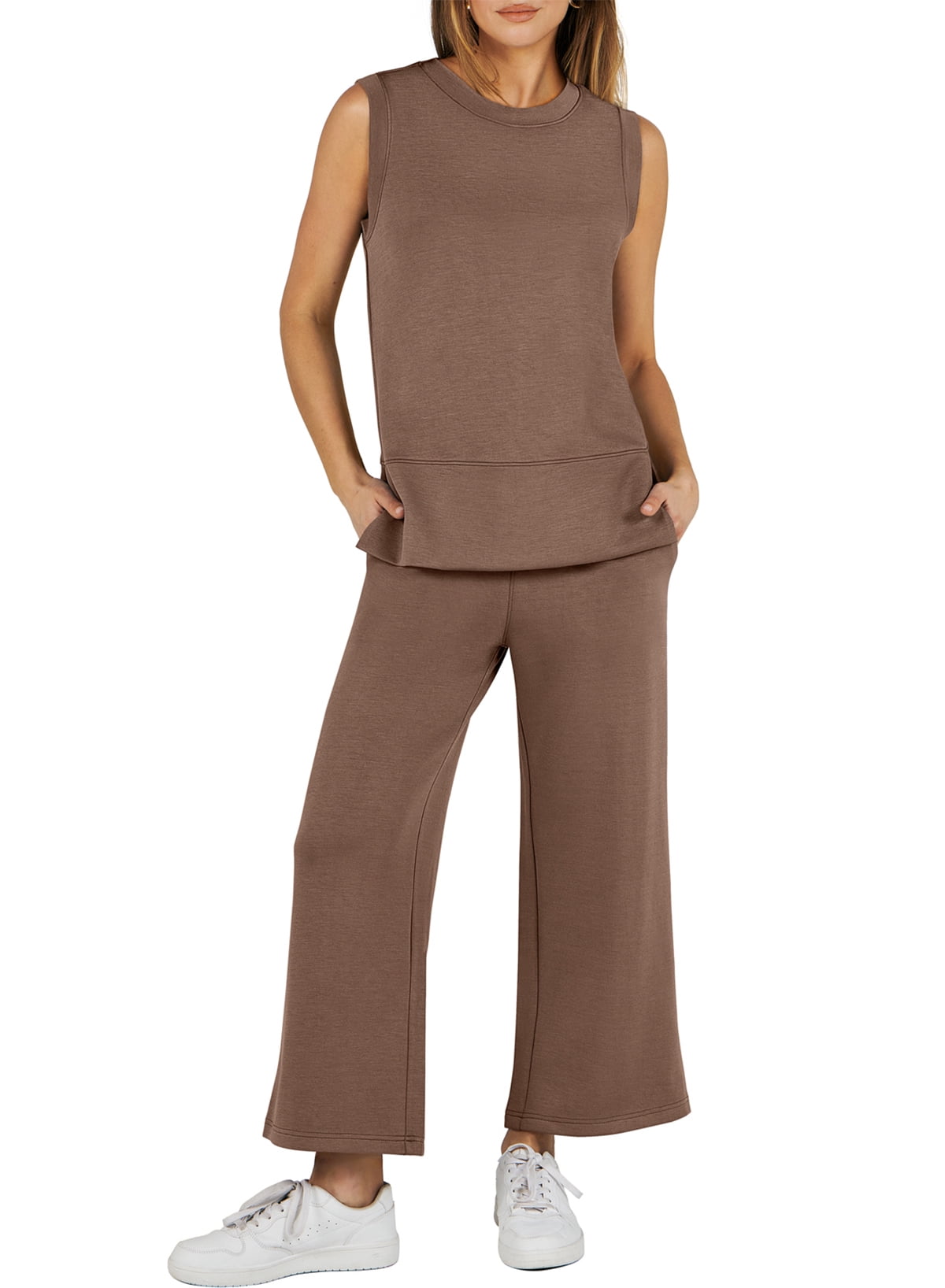 Luniro Womens Sweatsuits Summer 2 Piece Sets Matching Lounge Set ...