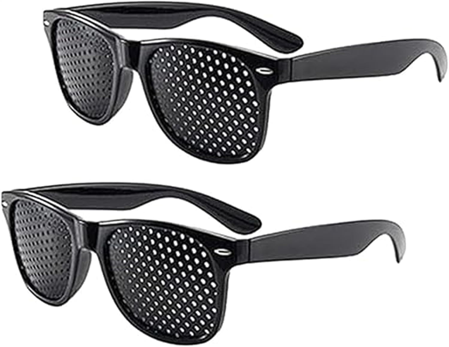 NOBRAND Correction Glasses, Black PVC Vision Improvement Glasses ...