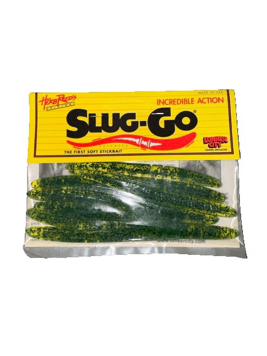 Lunker City Slug-Go Soft Stickbait, 4-1/2", 8pk, Chartreuse Pepper ...