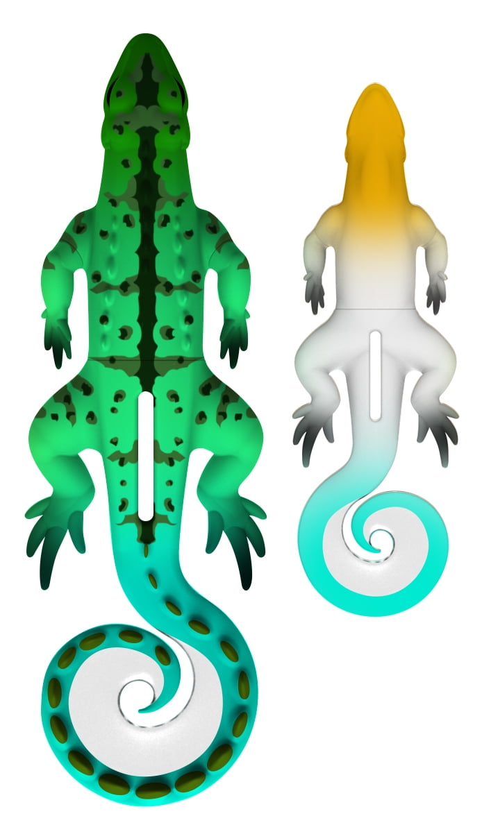 Lunkerhunt Skitter Lizard, Creature Bait, Tropic Thunder - Walmart.com