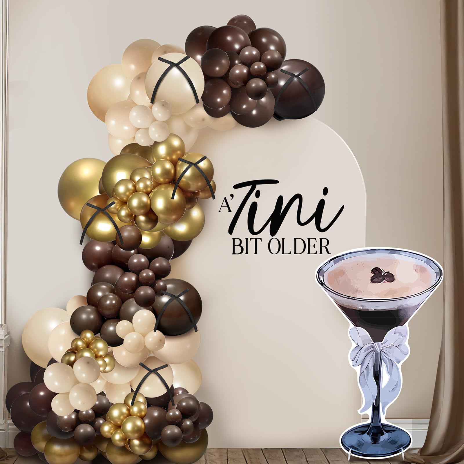 Lunmon 125 Pcs Espresso Martini Birthday Party Decoration Set with ...