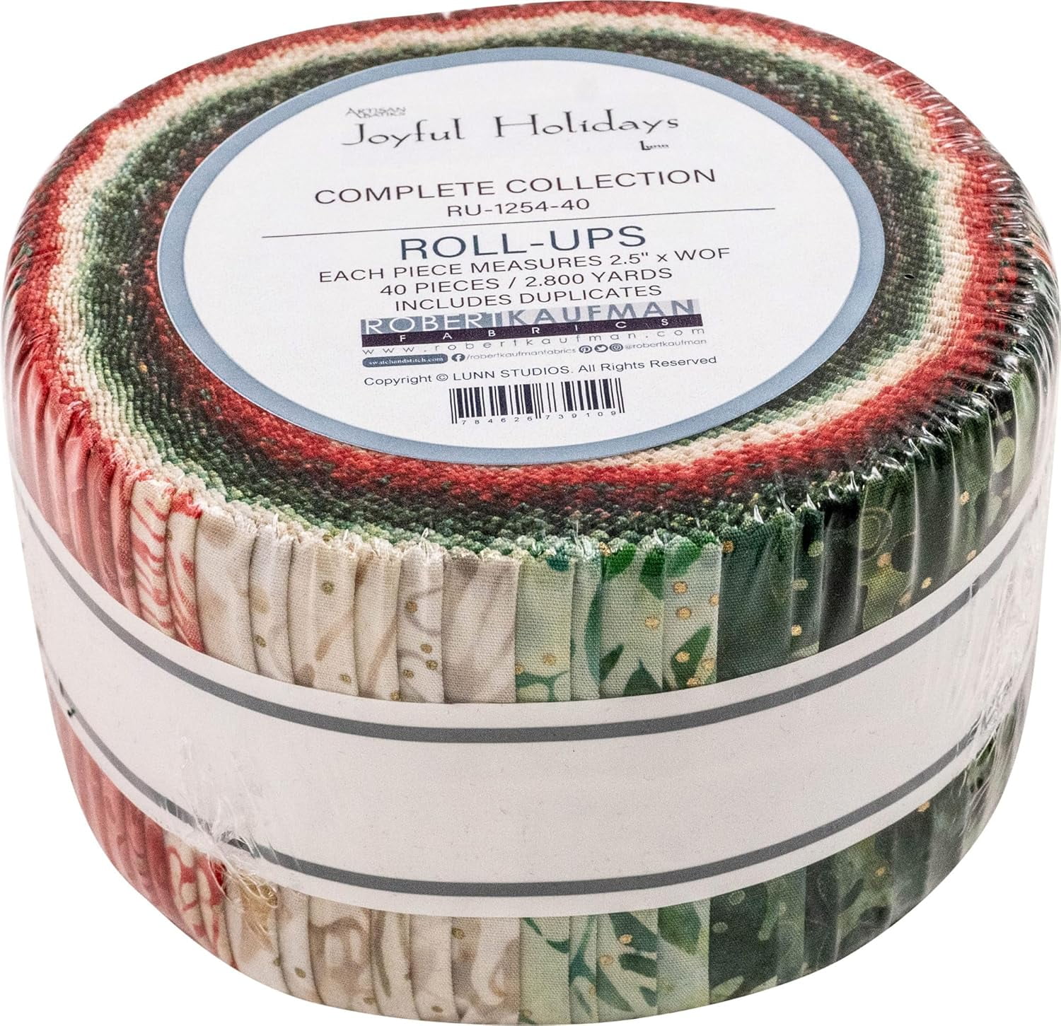 Lunn Studios Artisan Batiks Joyful Holidays Roll Up 40 2.5-inch Strips ...