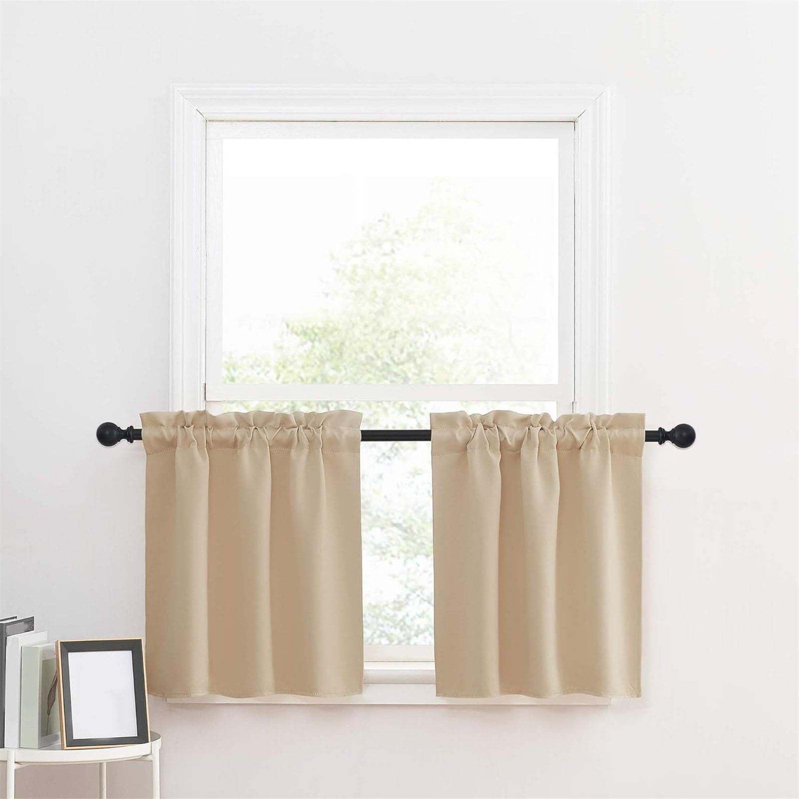 Luntext Clearance Drapes Short curtain Solid Color High Precision ...
