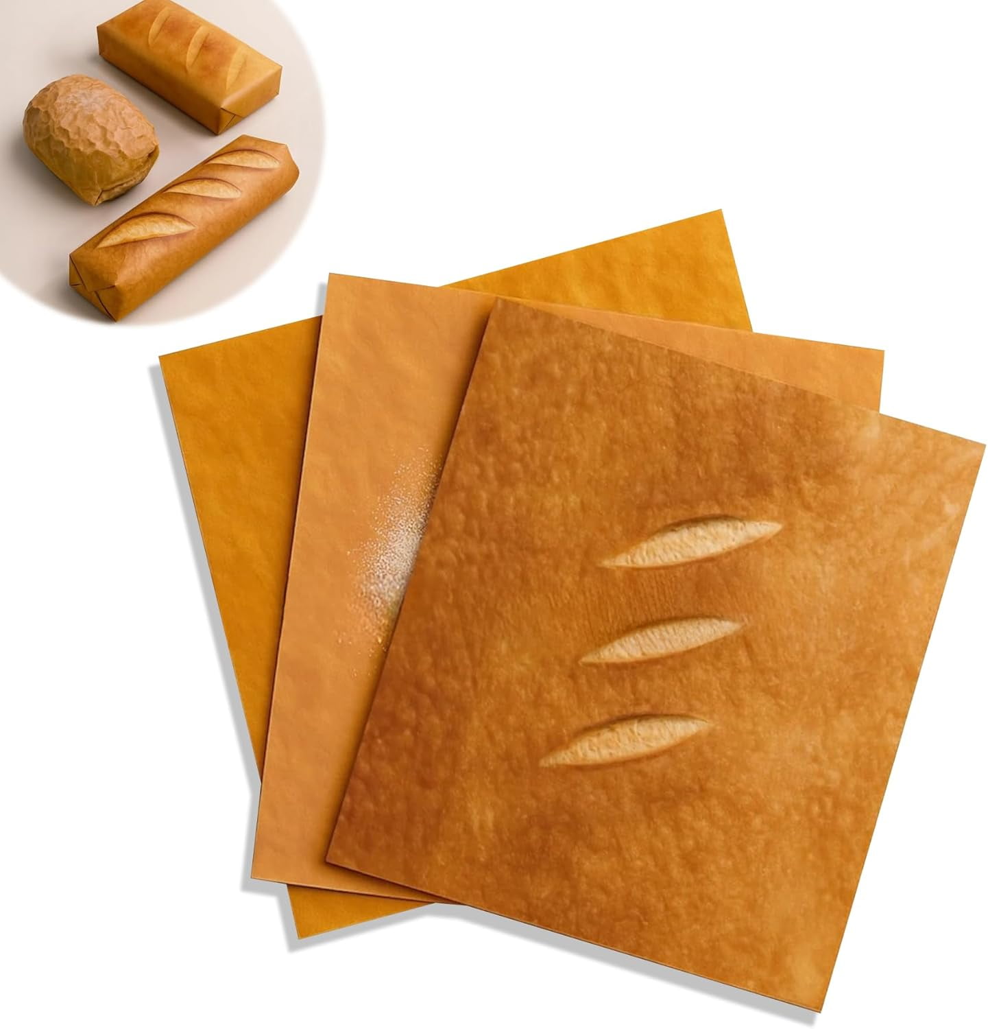 Lunuaoe Bread Wrapping Paper，Baguette Bread，Featuring Different Types ...