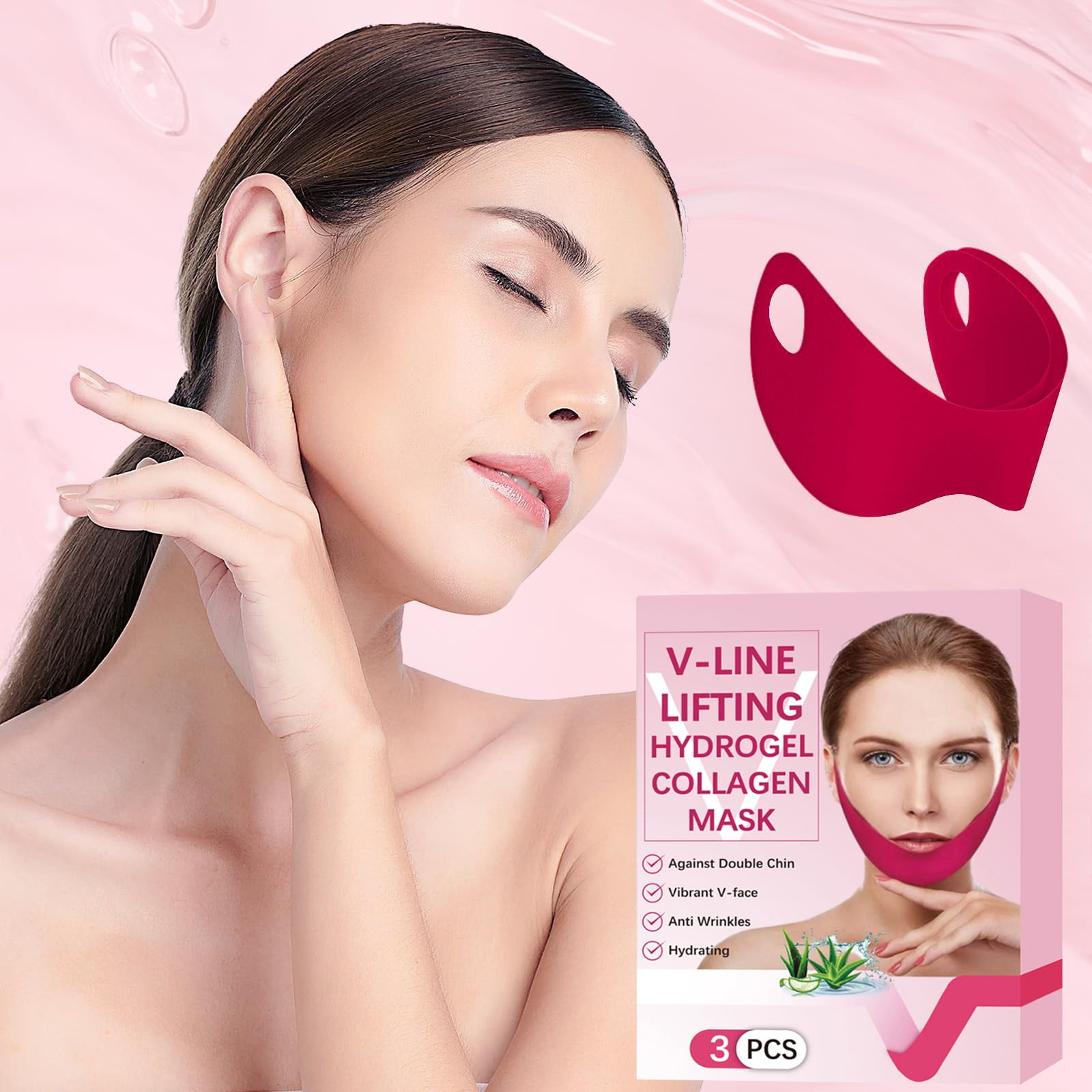 Lunuaoe Double Chin Eliminator V Line Shaping Face Masks,toning ...