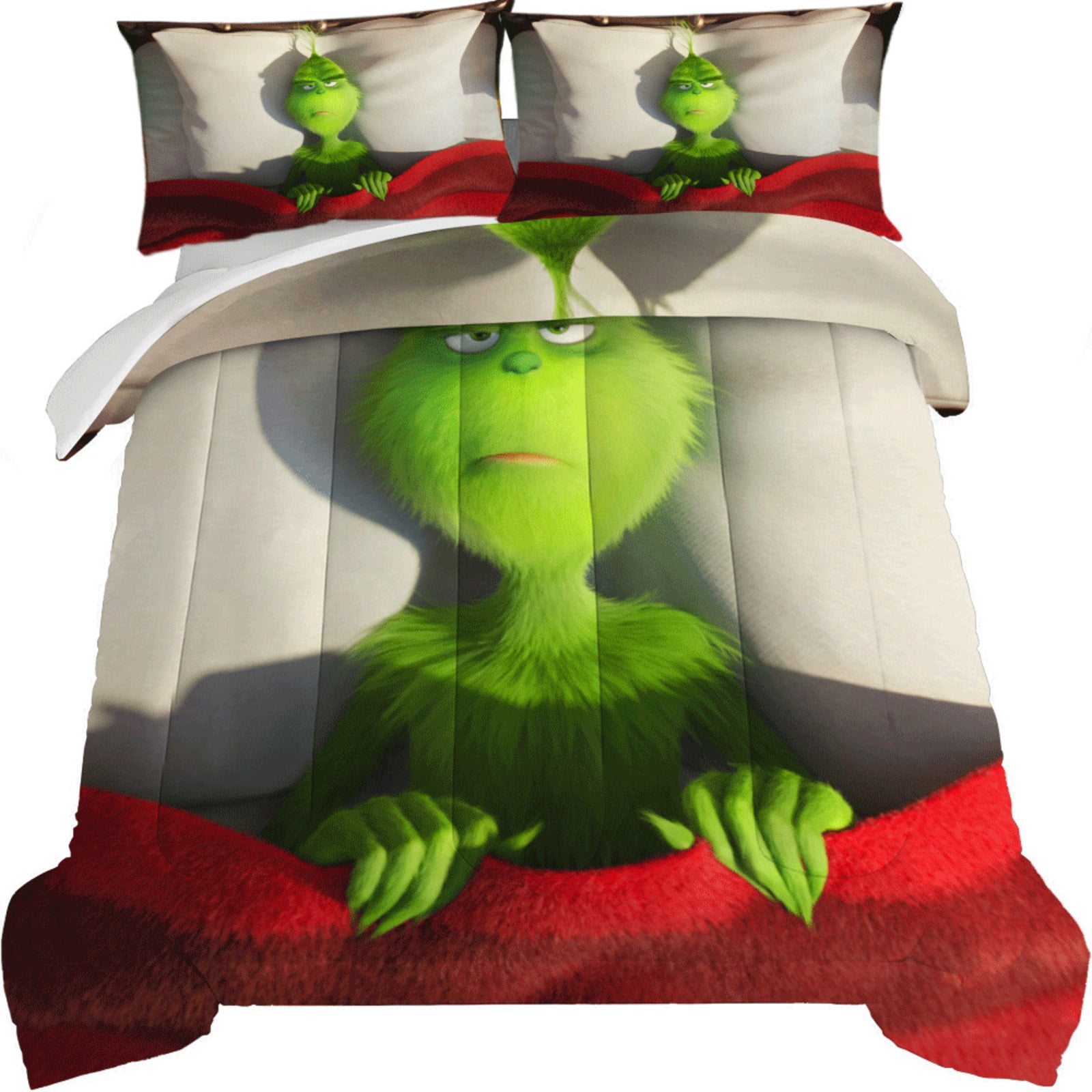 Lunuaoe Green Monster Grinch Holiday & Christmas Bedding Super Soft ...