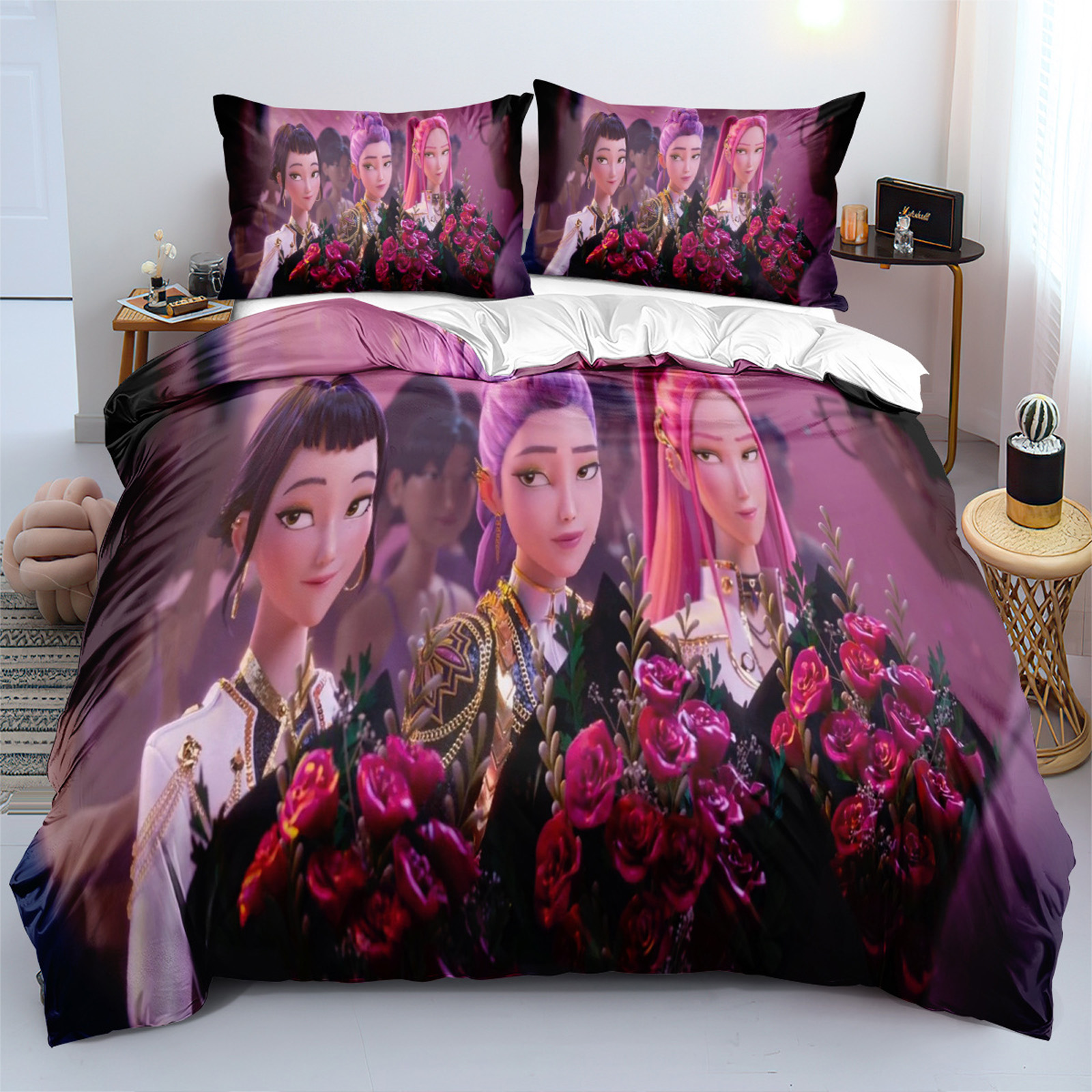 Lunuaoe Pop Stars Demon Hunters Holiday & Christmas Bedding Super Soft ...