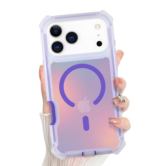 Lunvic Phone Case for iPhone 18 Pro, Iridescent Gradient Magnetic PC ...
