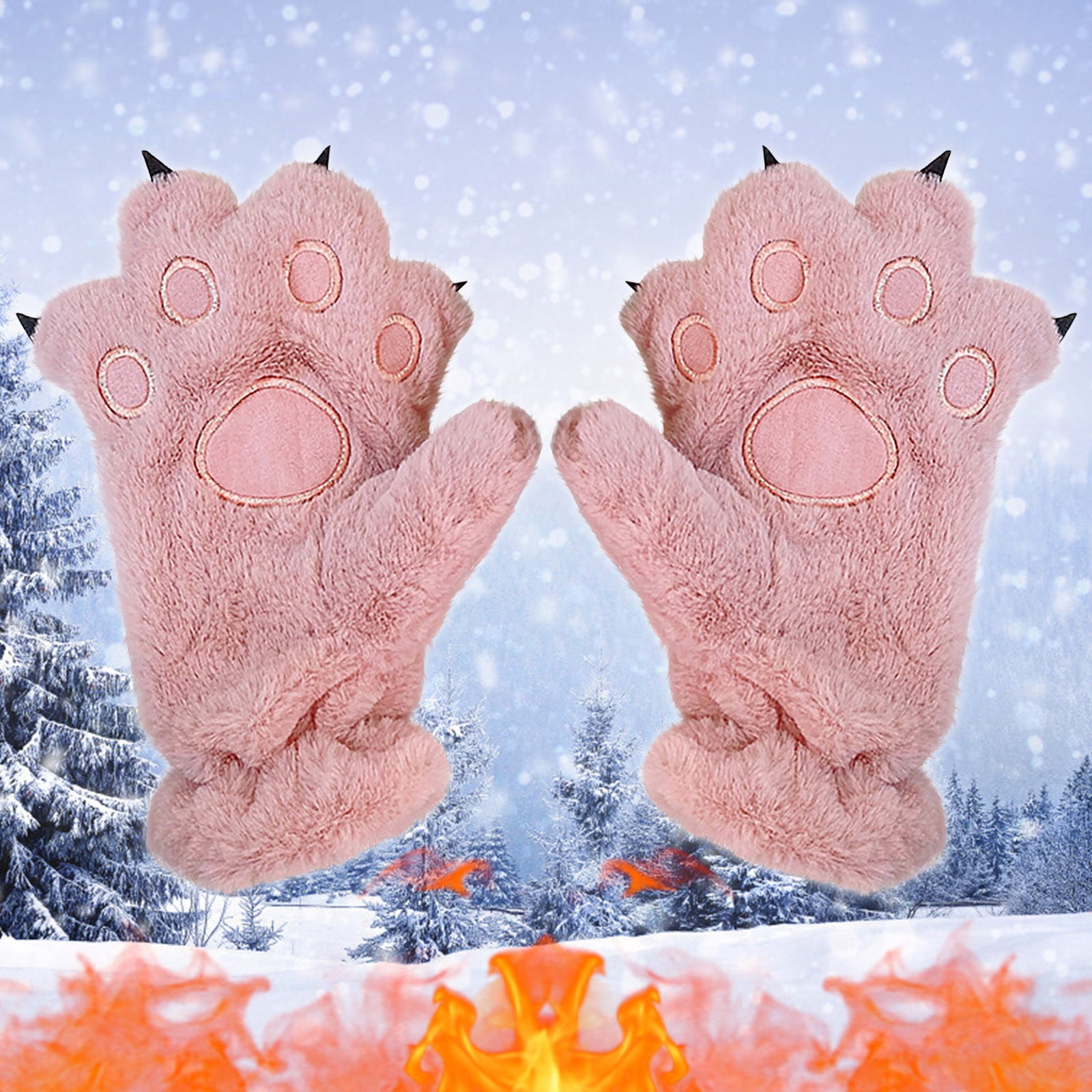 Lunxisen 1 Pcs Cute Animals Paws Gloves Cat Claws Mitten Fingerless ...