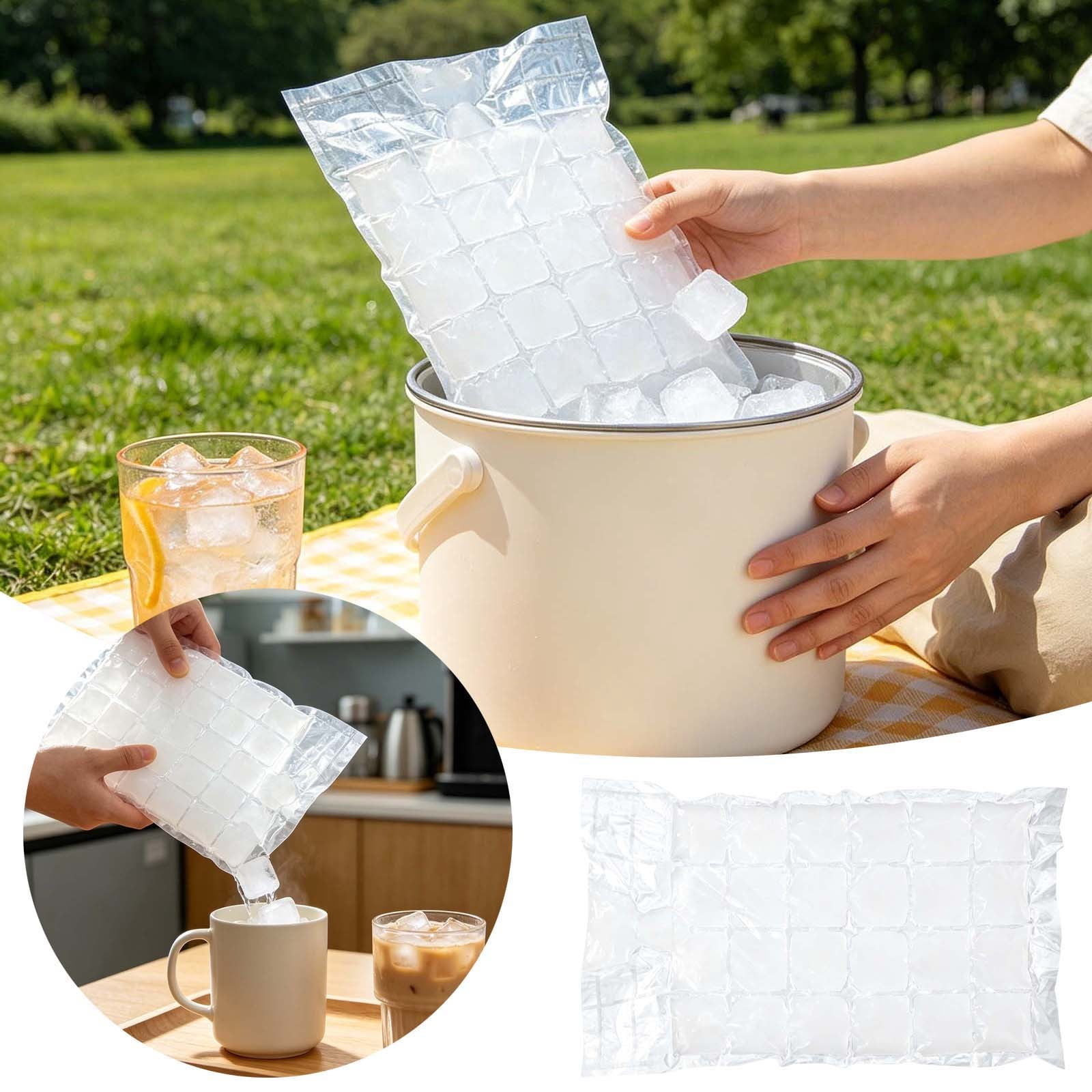 Lunxisen 1 Pcs Disposable Ice Bag Plastic Ice Compartment Travel Leak ...