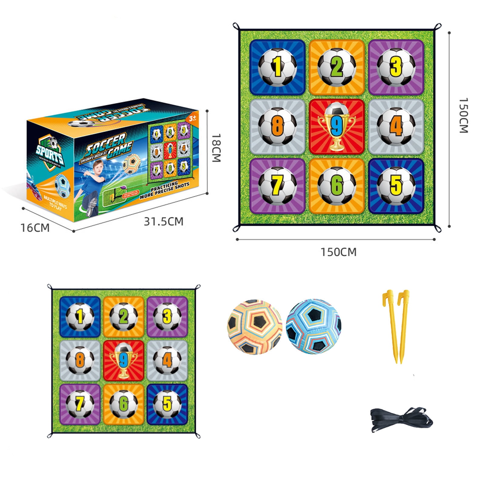 Lunxisen 1 Pcs Inflatable Football Target Toss Game Indoor Outdoor ...