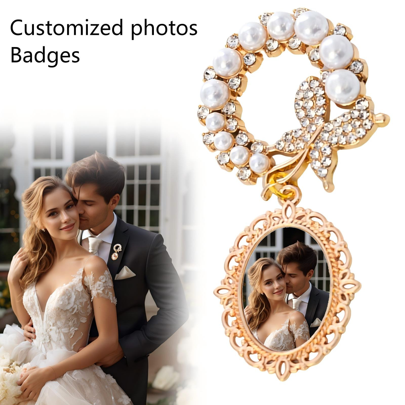 Lunxisen 1 Pcs Wedding Brooch Pin for Groom Suit Accessory, Elegant ...