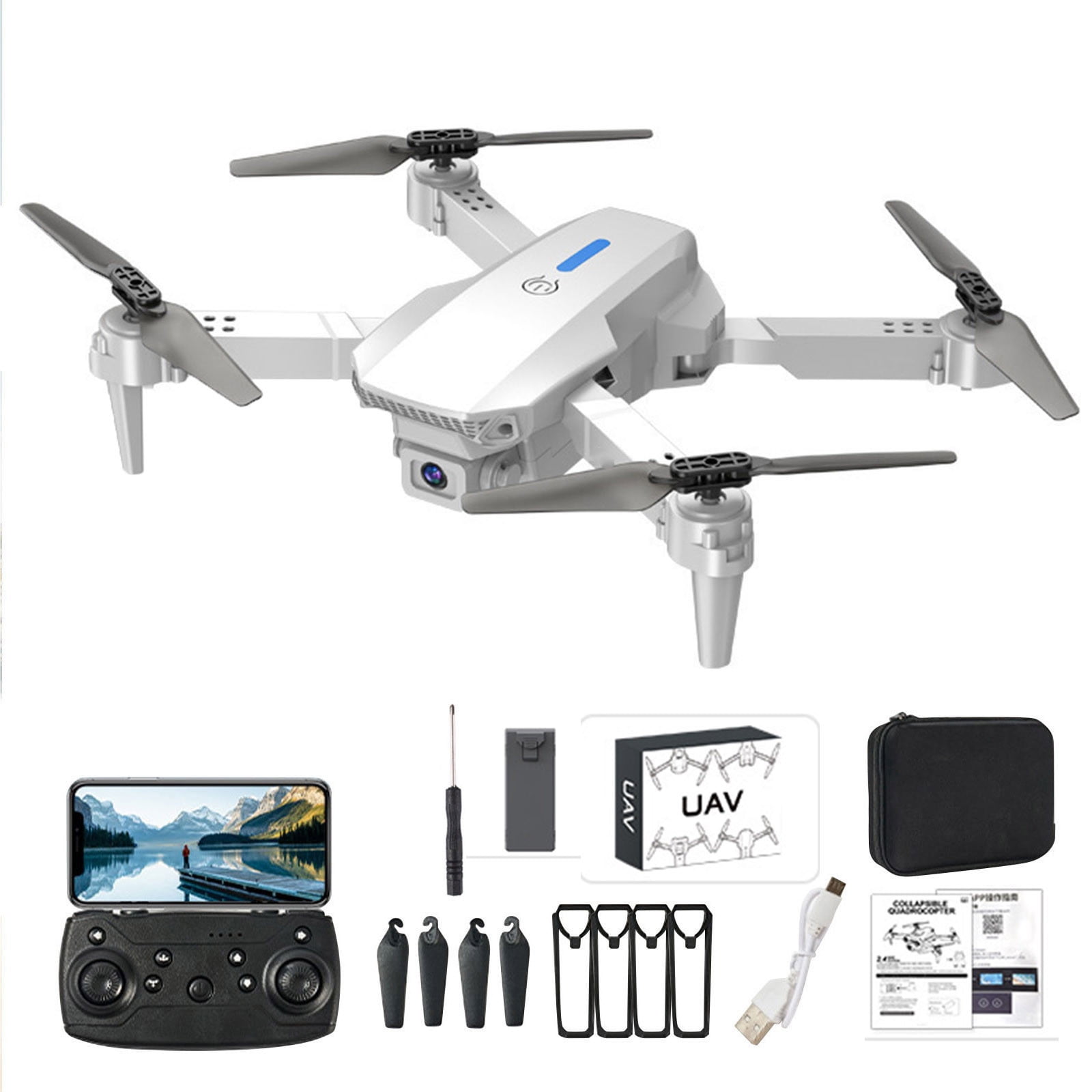 Lunxisen 2 Pcs Drone Aerial 4k Hd Rc Quadcopter Remote Control Mini ...