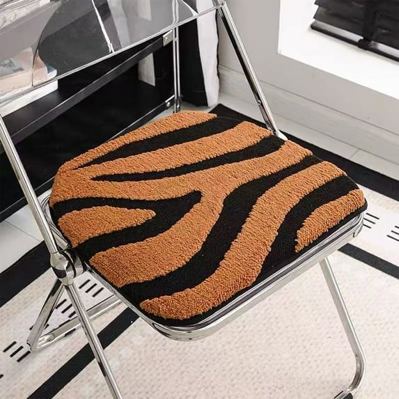 Lunxisen 2 Pcs Square Chair Cushion with Ties Ultra Soft Rabbit Plush ...