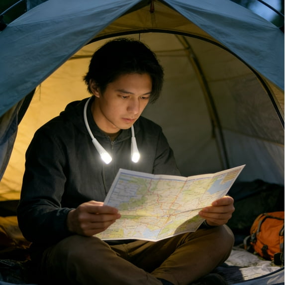 Lunxisen 3 Pcs Neck Reading Light Rechargeable, Book Light for Reading ...