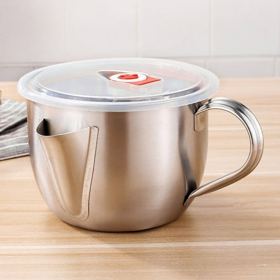 Lunxisen 4 Pcs Stainless Strainer, Large Capacity Bacon Grease ...