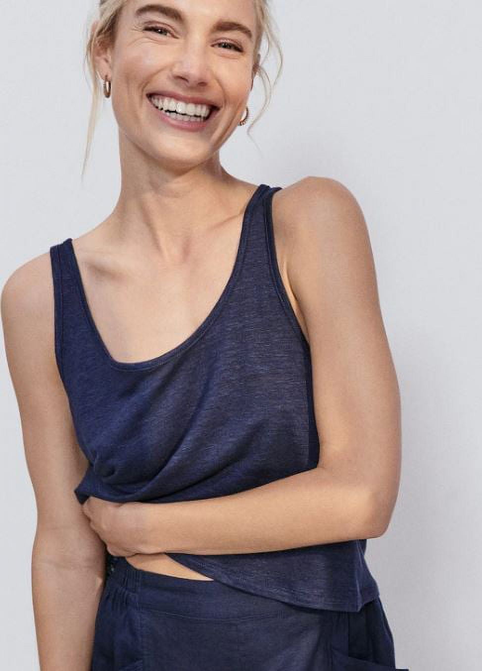 Lunya Women's Linen Knit Tank, Deep Blue, Small - Walmart.com