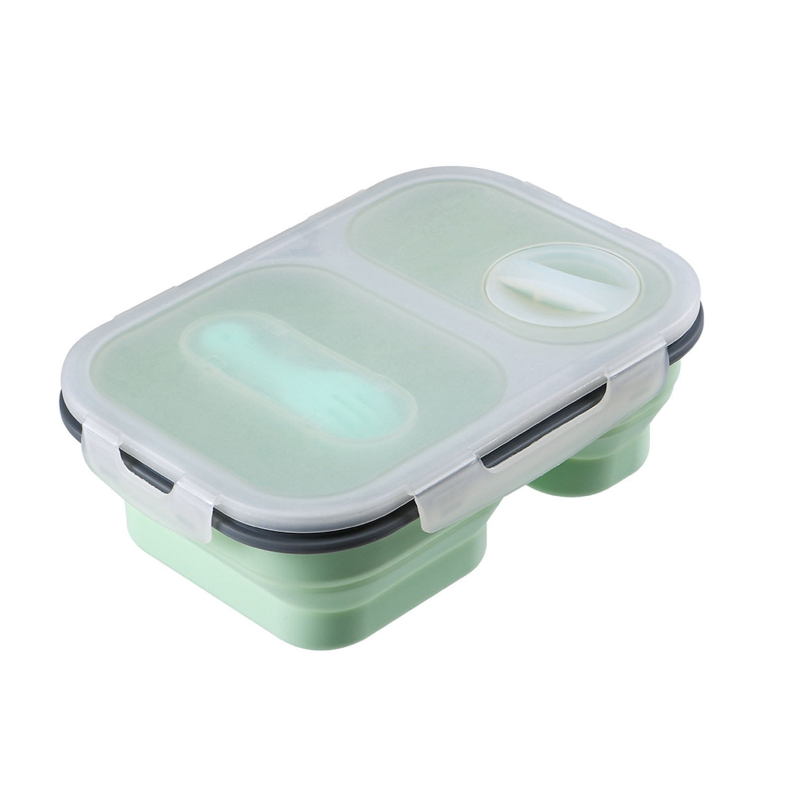 Luo Silicone Folding Lunch Rectangular Compartment Portable Sealed ...