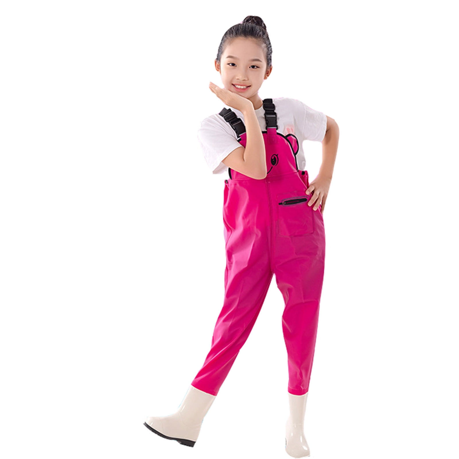 Luogg Kids Boys Girls Chest Waders Youth Fishing Waders With Pocket For ...