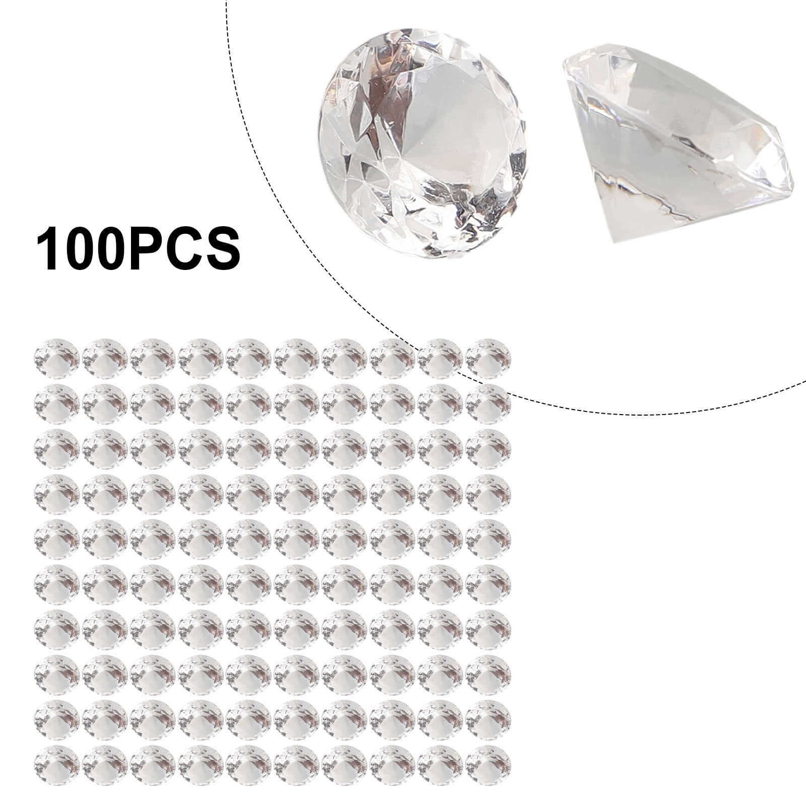 Luolandi 100pcs Acrylic Pirate Treasure Toy Diamonds Gems Birthday ...