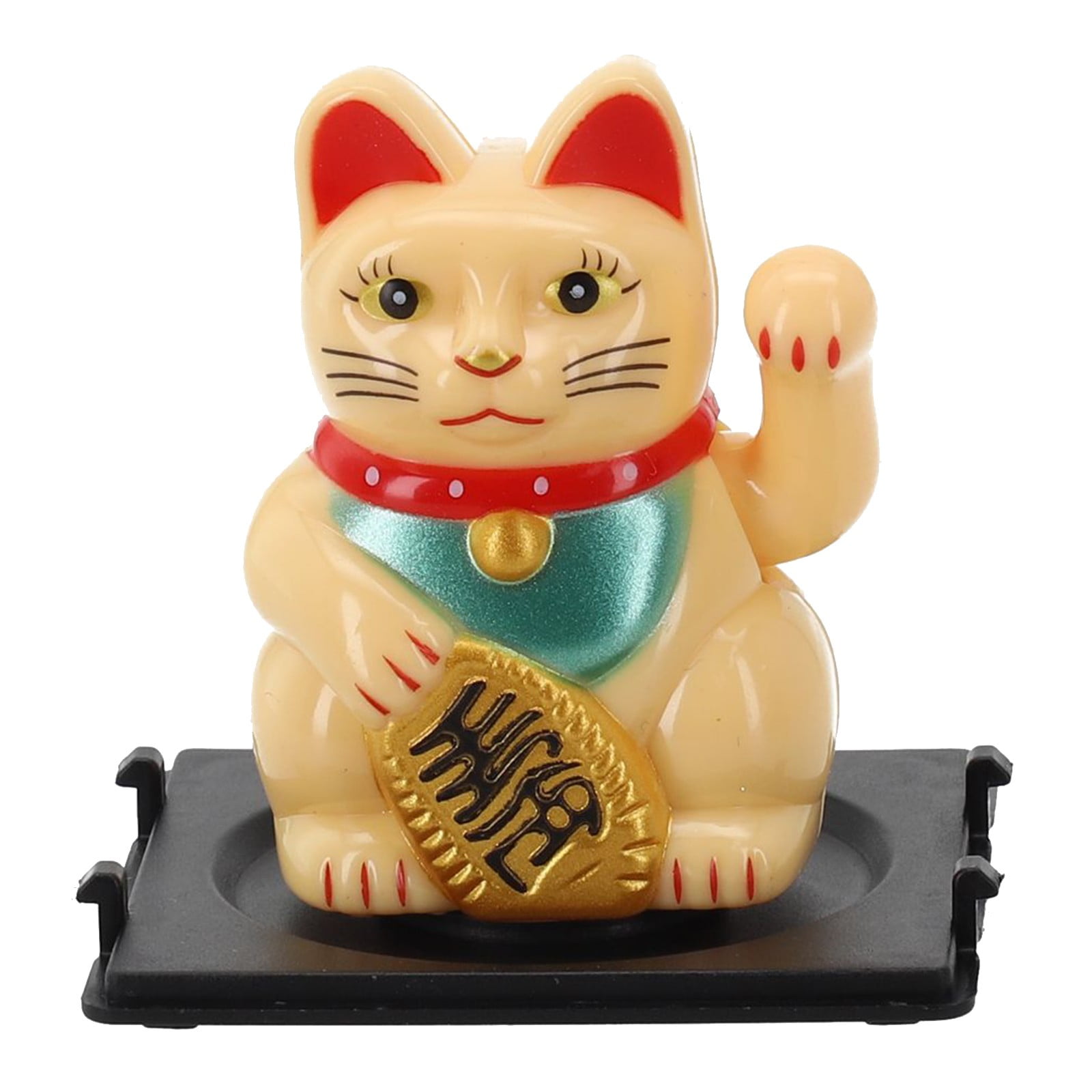 Luolandi Mini Solar Powered Automatic Waving Lucky Cat Car Decoration ...