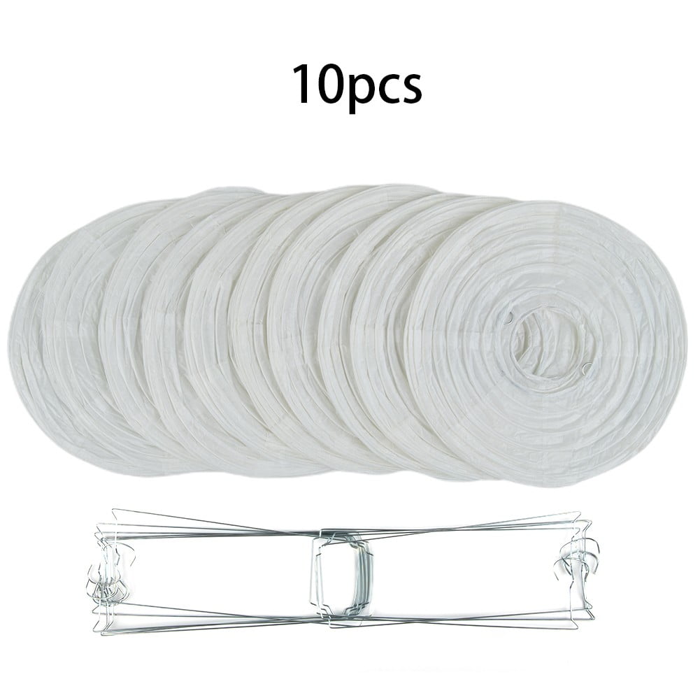 Luolandi Party Wedding Banquet Paper Lantern Lanterns White 10pcs DIY ...