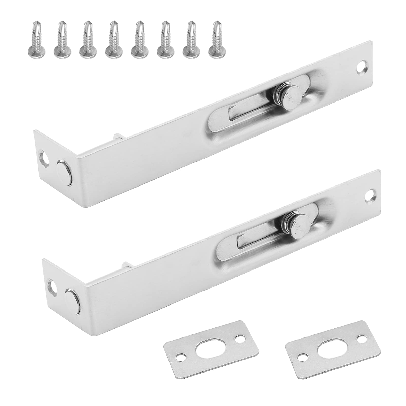 Luomorgo 2 Pcs 6 Inch Flush Bolt, Heavy Duty French Door Lock ...