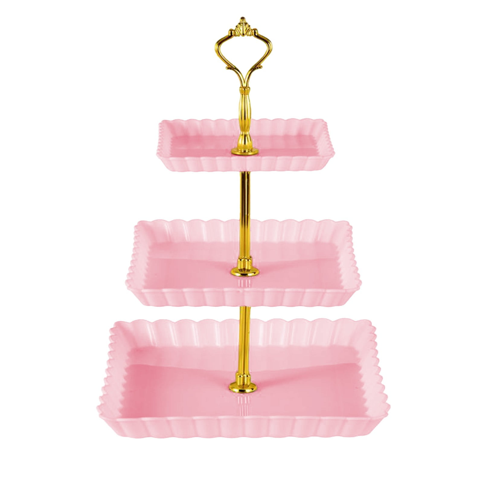 Luoshdecor 3 Tier Square Cupcake Stand,Square Tiered Serving Cake Stand ...