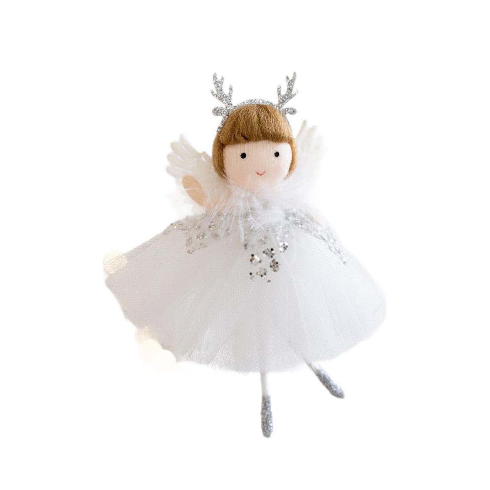Luoshdecor Angel Christmas Tree Decorations,Sparkling Sequins Meshes ...
