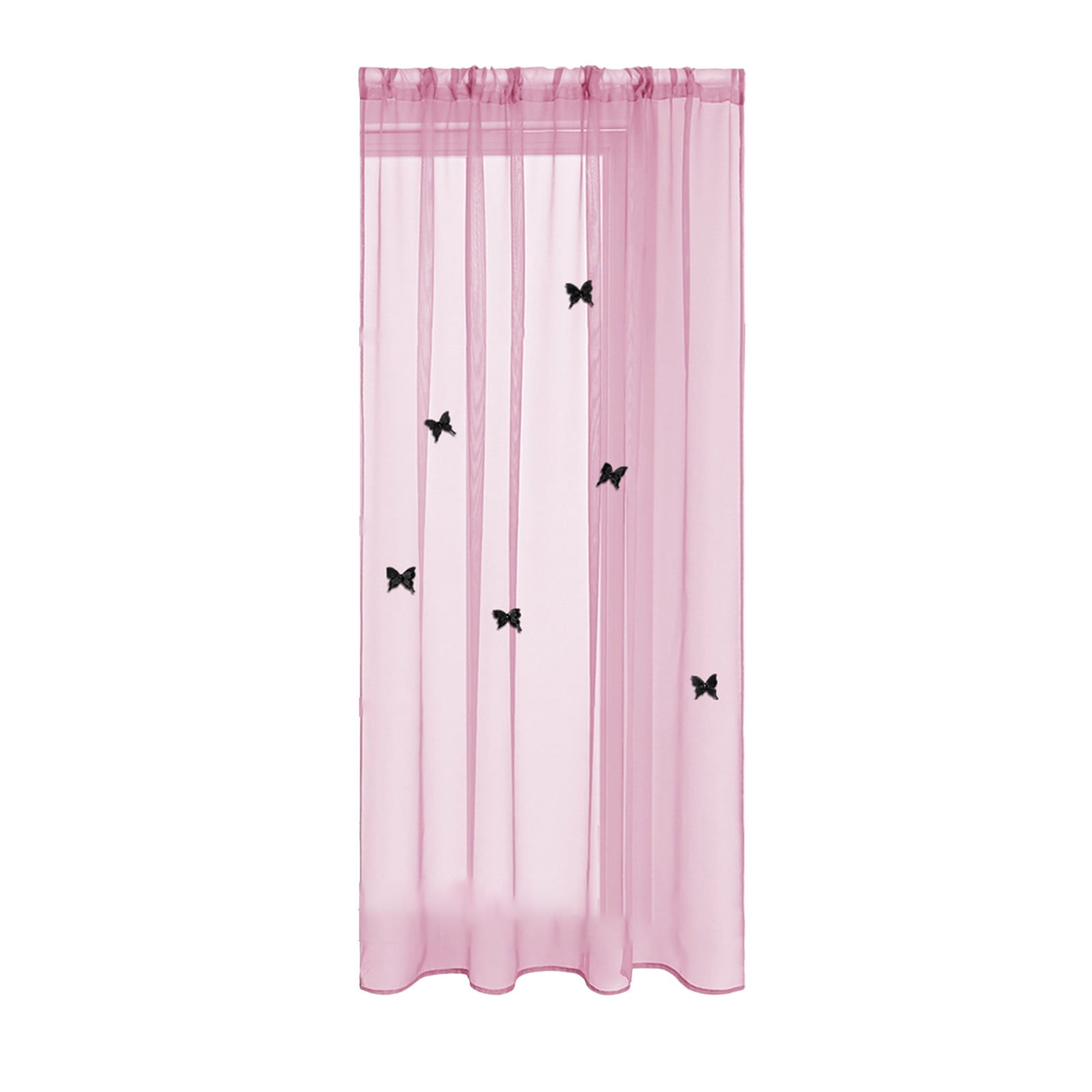 Luoshdecor Basic Pink Sheer Curtain,Window Curtain Panels with ...