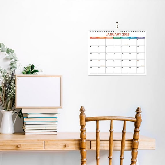 Luoshdecor Calendar 2026,Wall Planning Calendar 2026,Thick Paper,Twin ...