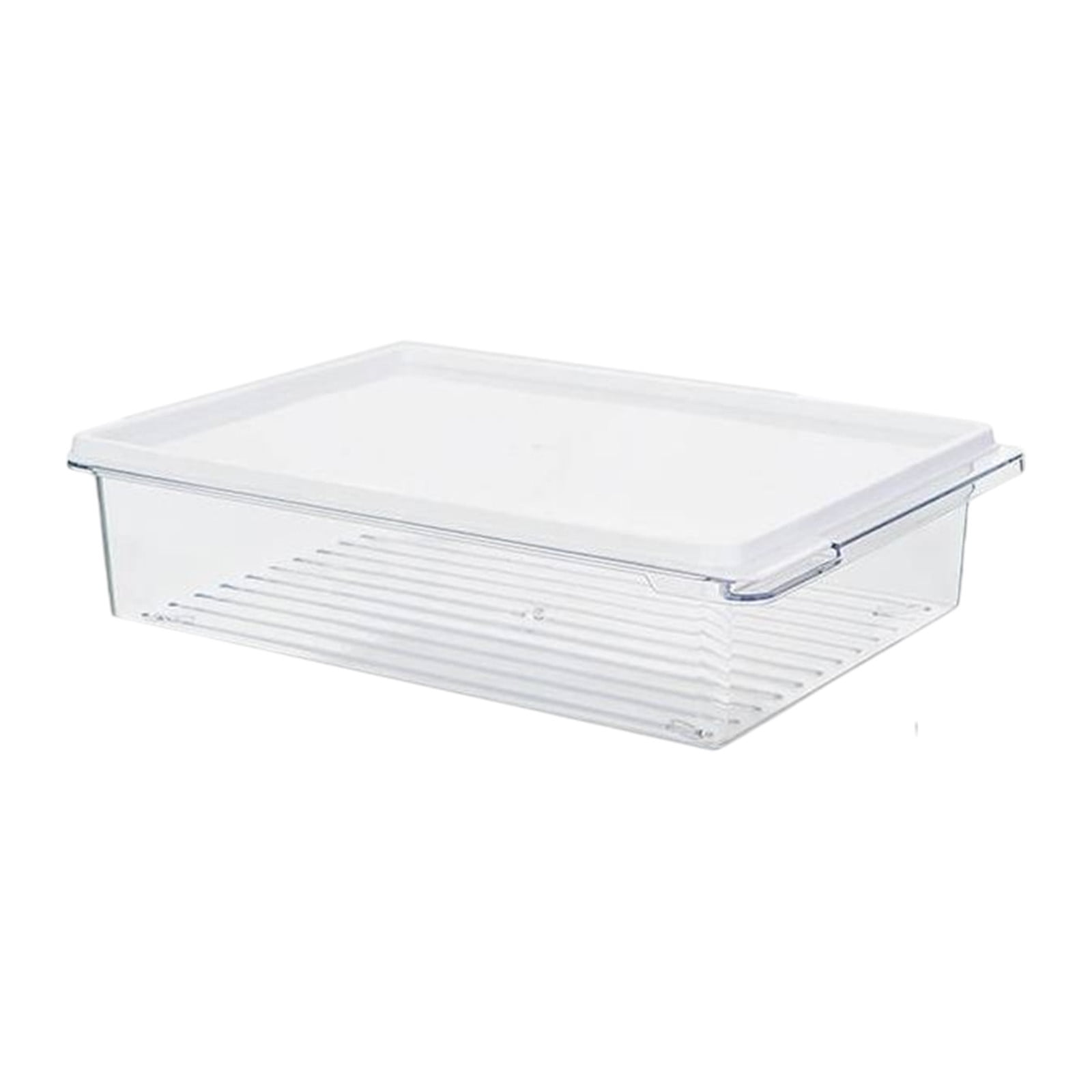 Luoshdecor Flat Plastic Box for Kitchen with Lid,Clear Storage ...