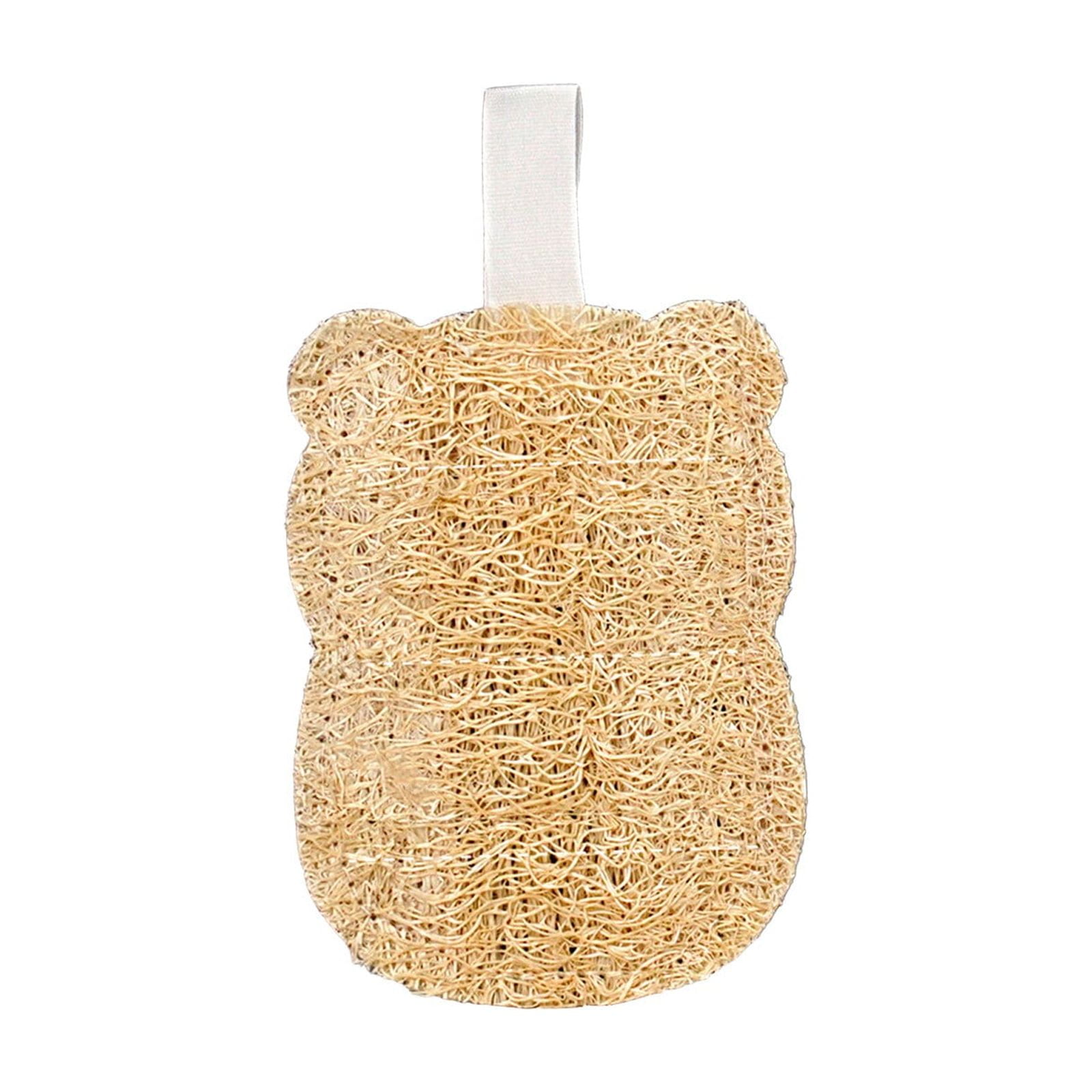 Luoshdecor Natural Loofah Sponge,Funny Bear Shape Dish Cleaning Loofah ...