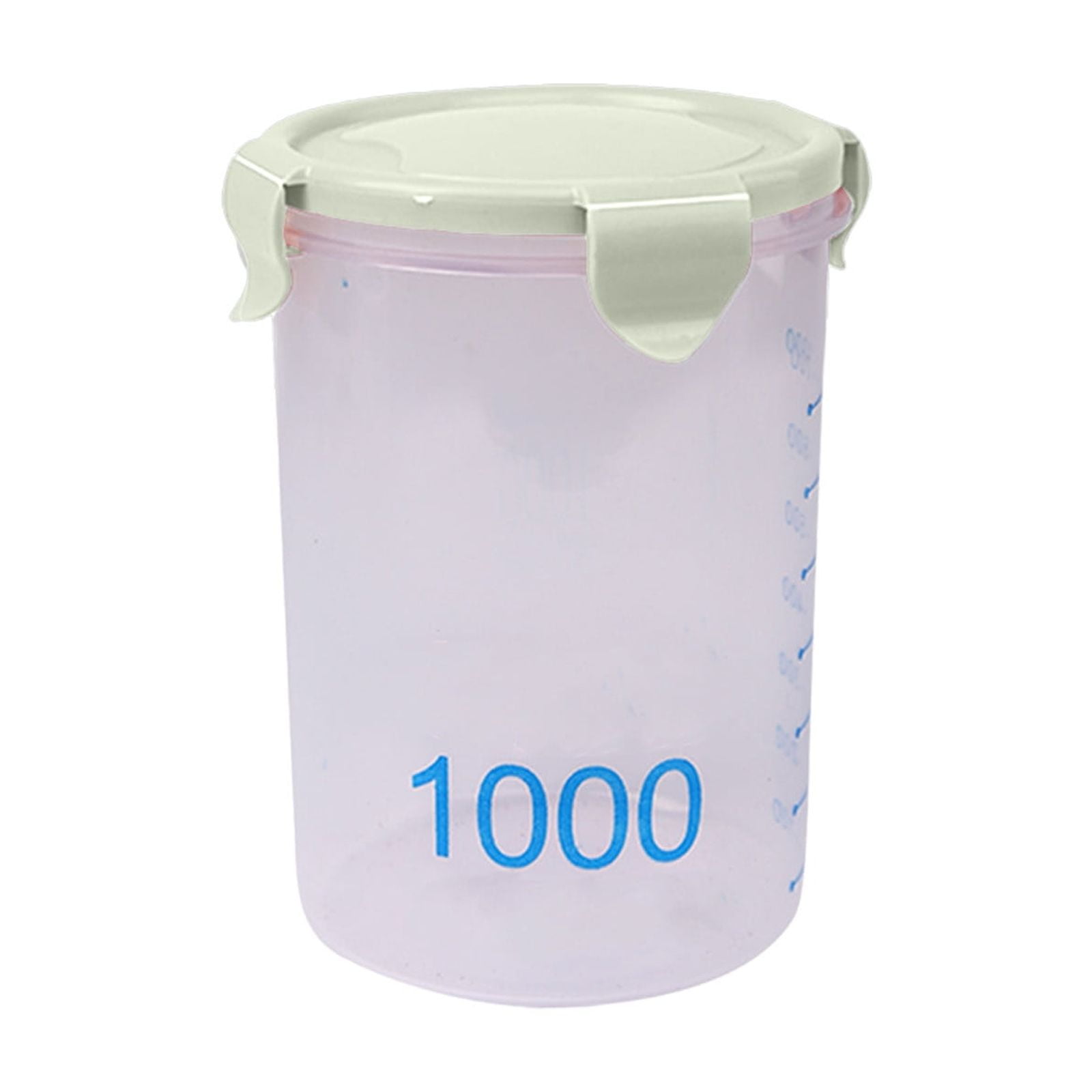 Luoshdecor Plastic Food Storage Container Round,Seal Airtight Grains ...