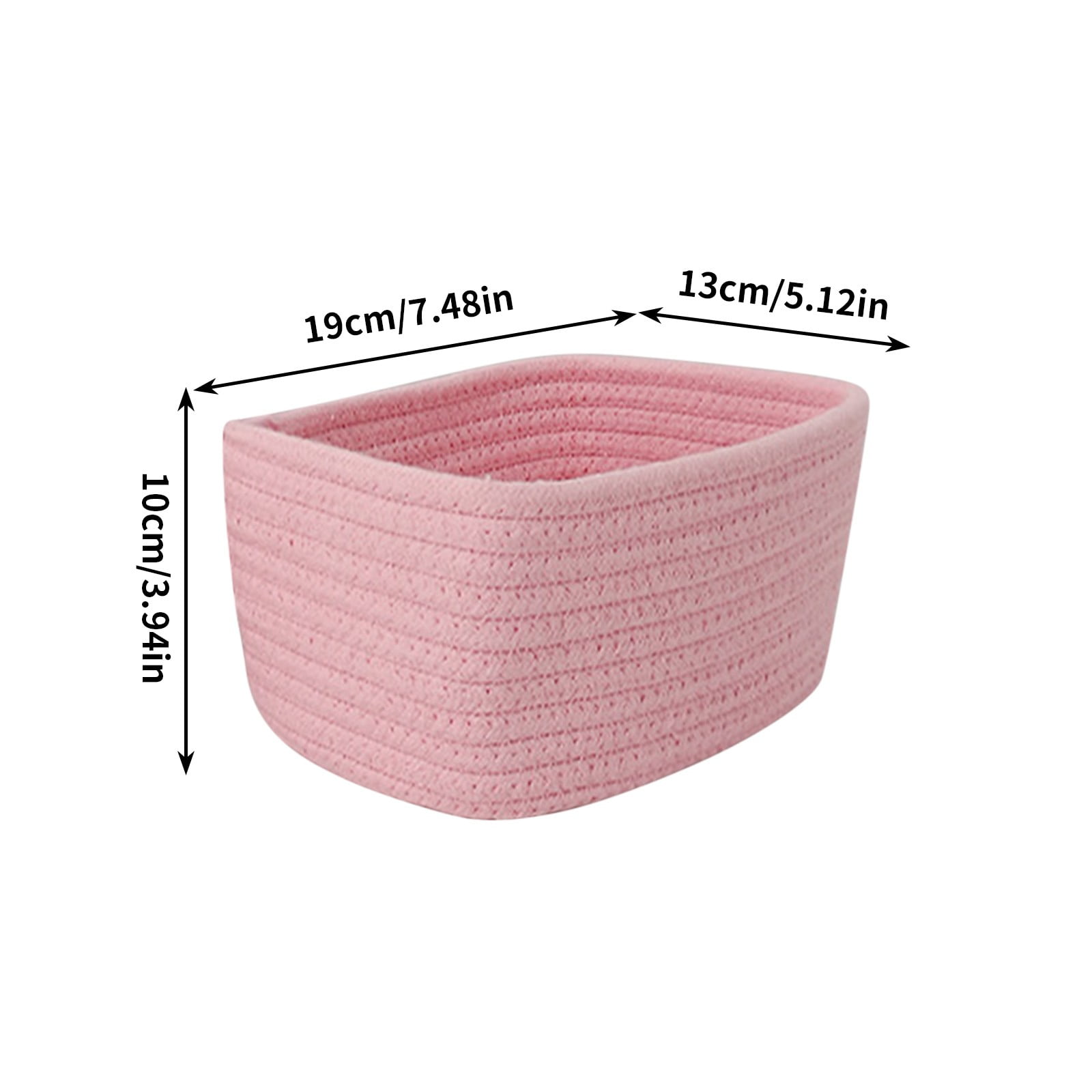 Luoshdecor Small Woven Basket,Cute Small Rope Shelf Storage Bins for ...