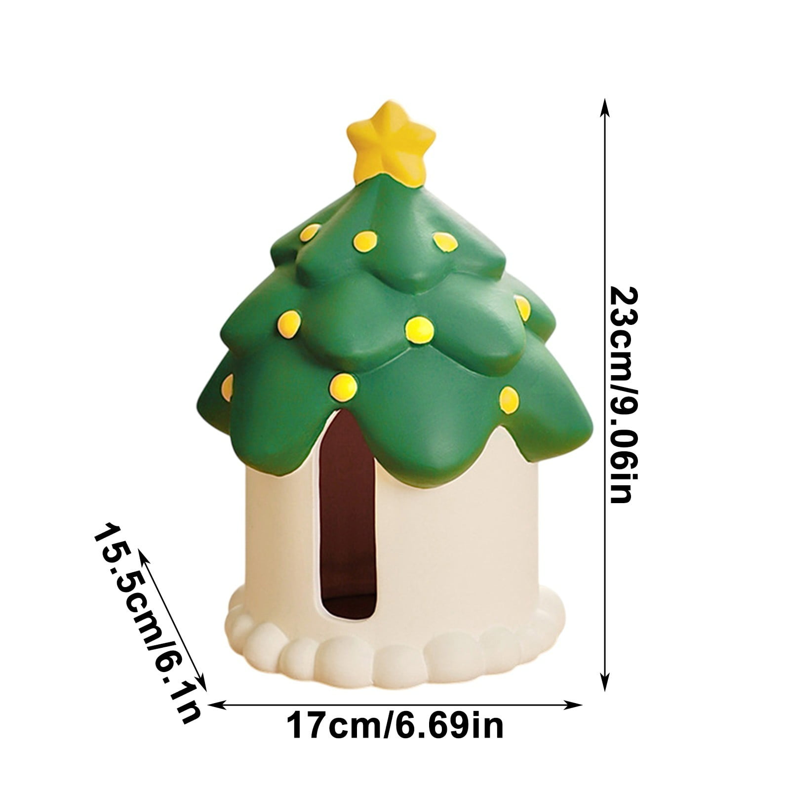 Luoshdecor Tissue Box Cover, Ceramics Christmas Tree Shape Paper ...