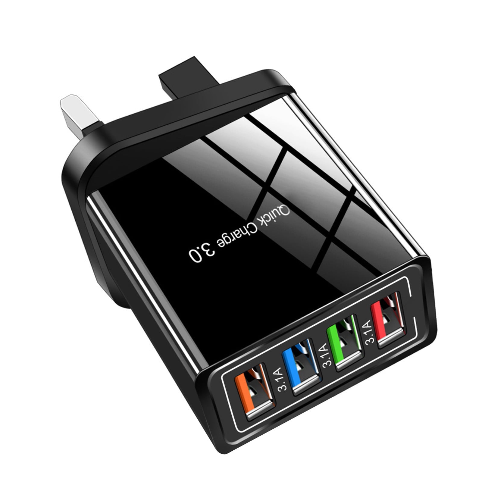 Luoshungang Color 4USB Mobile Phone Charger 3A Flat Travel Charging ...