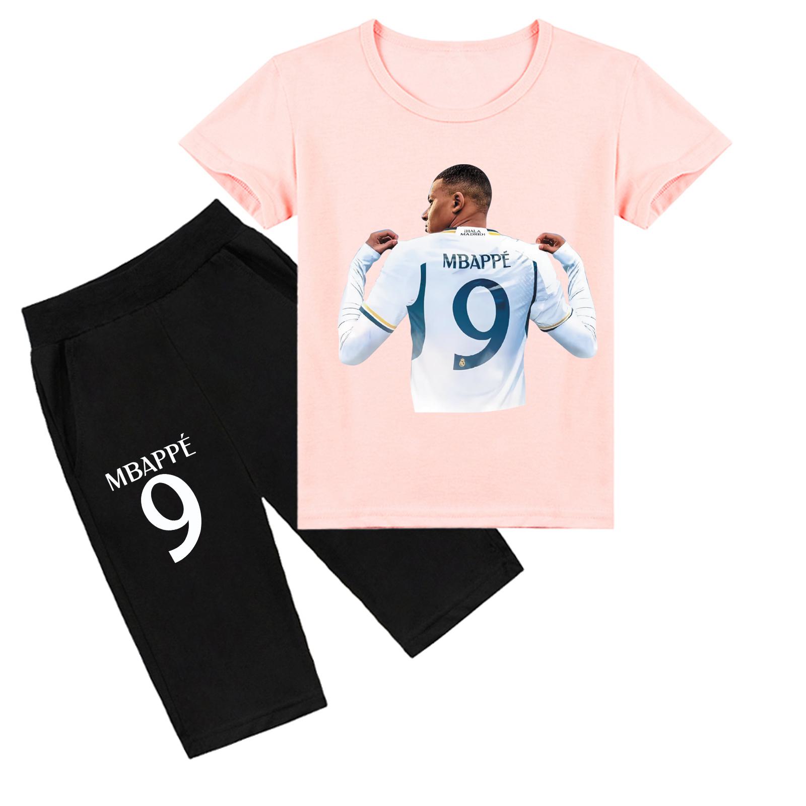 Luoshuui Mbappé-Inspired Boys' & Girls' Shorts Set - Fun Soccer Sport ...